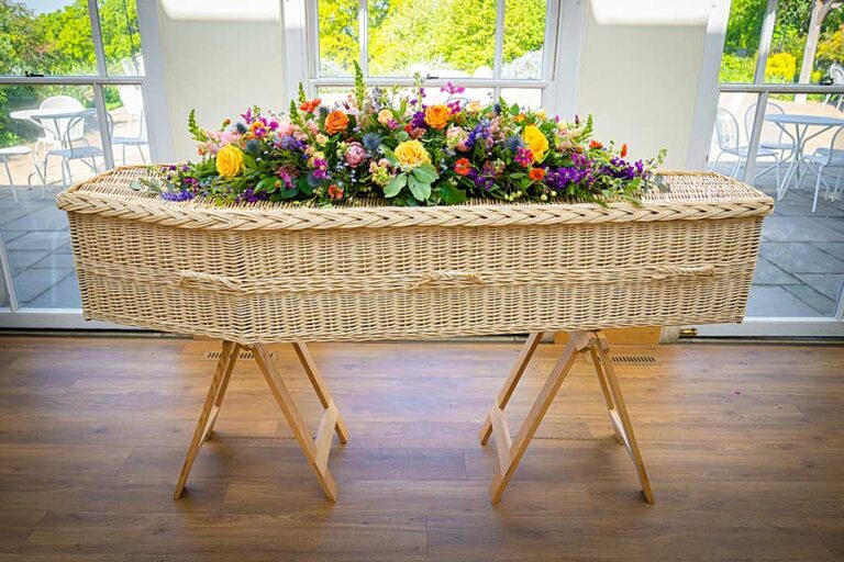 Funeral flowers - White Rose Modern Funerals